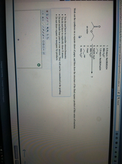 Solved Work out the synthesis on a separate sheet of paper | Chegg.com