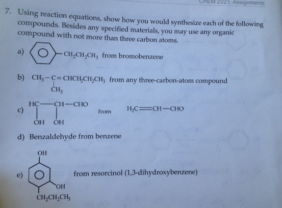 Solved Using simple aldehyde/ketone chemistry (org chem | Chegg.com