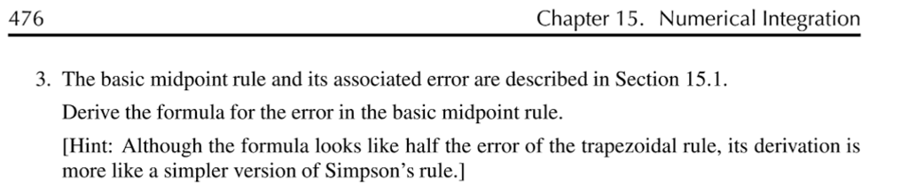 Solved Chapter 15. Numerical Integration 476 3. The basic | Chegg.com