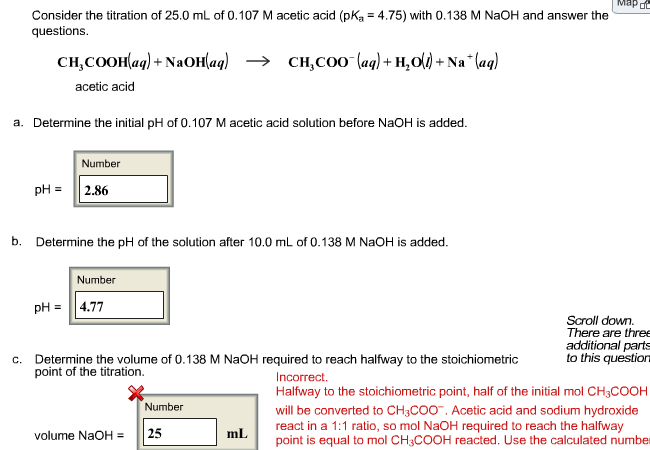 Solved Mapt Consider the titration of 25.0 mL of 0.107 M | Chegg.com