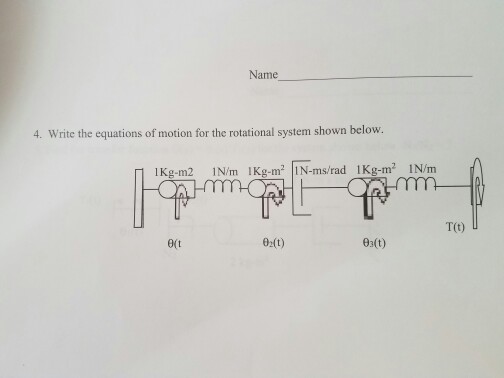 Solved Write the equations of motion for the rotational | Chegg.com