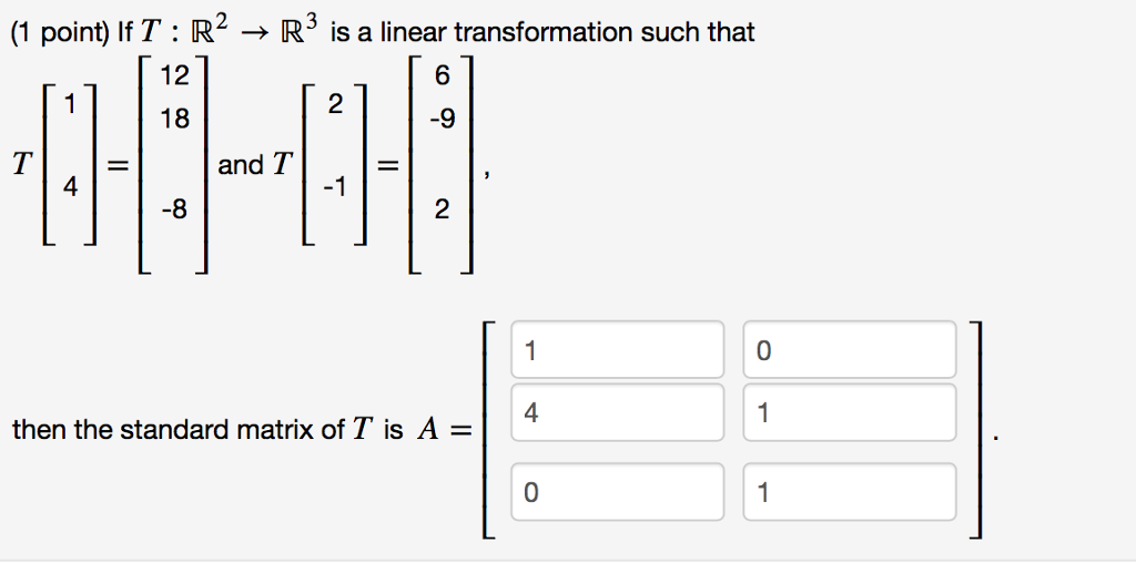 Solved If T: R^2 rightarrow R^3 is a linear transformation | Chegg.com