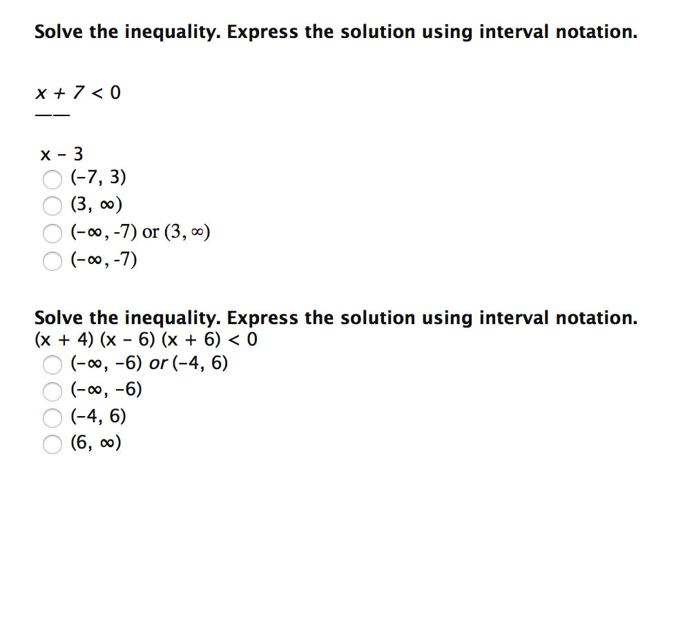 Solved Solve the inequality. Express the solution using | Chegg.com Solved Solve the inequality. Express the solution using | Chegg.com