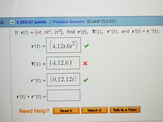 Solved 12. 0.28/0.57 points | Previous Answers SCalc8 | Chegg.com