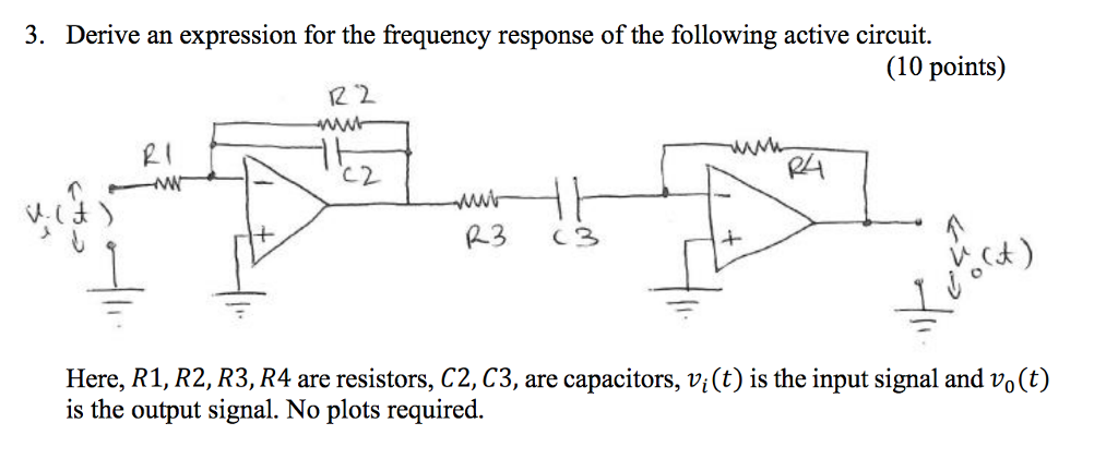 Solved Derive an expression for the frequency response of | Chegg.com