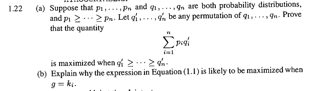 Solved Suppose that p_1, ..., p_n and q_1, ..., q_n are both | Chegg.com