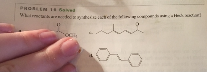 Solved What reactants are needed to synthesize each of the | Chegg.com
