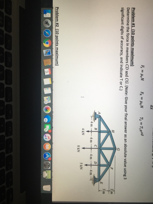 Solved Determine the force in members CD and CG. | Chegg.com