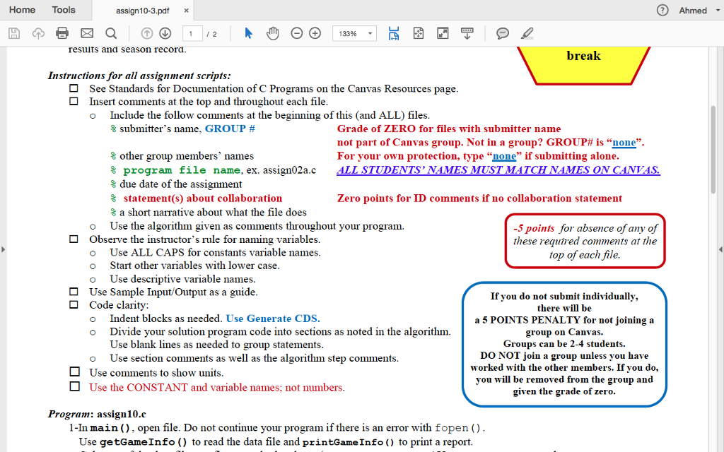 Home Tools assign10-3.pdf x Ahmed 133% | Read all | Chegg.com