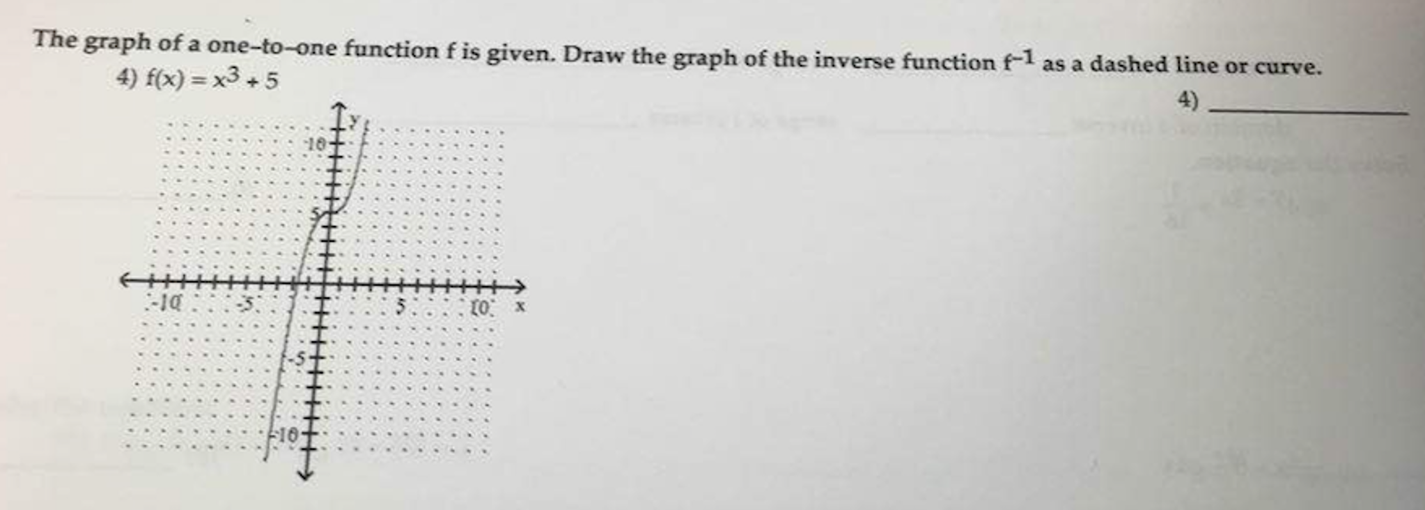 Solved The graph of a one-to-one function f is given. Draw | Chegg.com