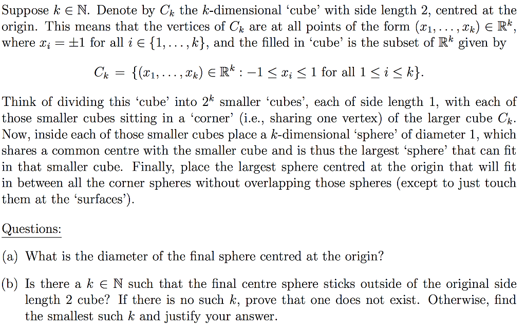 Solved Suppose k elementof N. Denote by C_k the | Chegg.com