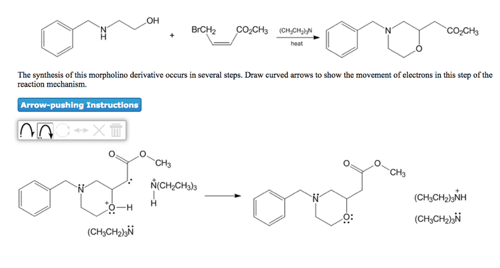 Solved The synthesis of this morpholino derivative occurs | Chegg.com