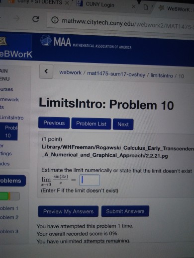 Solved Estimate the limit numerically Or state that the | Chegg.com Solved Estimate the limit numerically Or state that the | Chegg.com