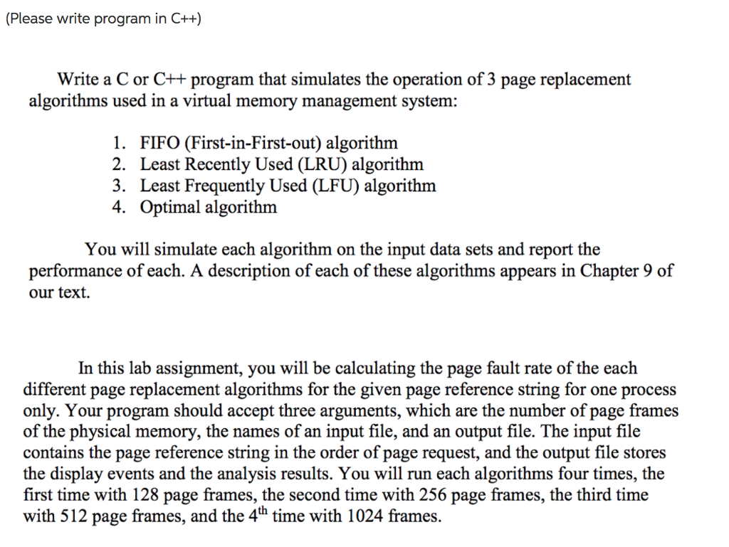 Please Write Program In C Write A C Or C