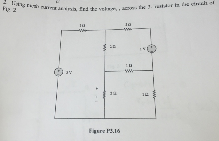 Solved Using mesh current analysis, find the voltage, across | Chegg.com