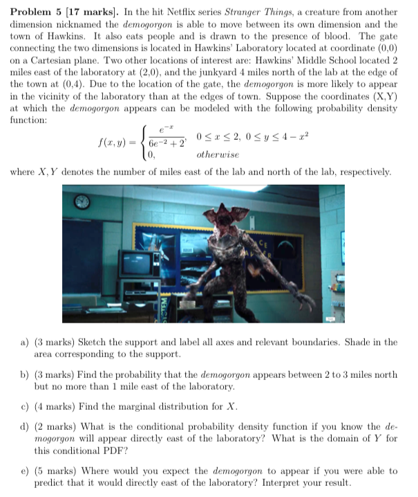 Solved Problem 5 [17 marks]. In the hit Netflix series | Chegg.com