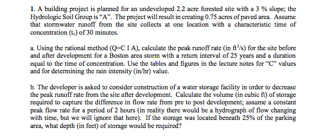Solved 5 TABLE 7.9 Runoff Coefficients for the Rational | Chegg.com