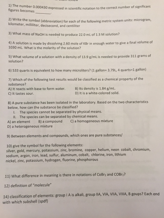 Solved The number 0.000430 expressed in scientific notation | Chegg.com