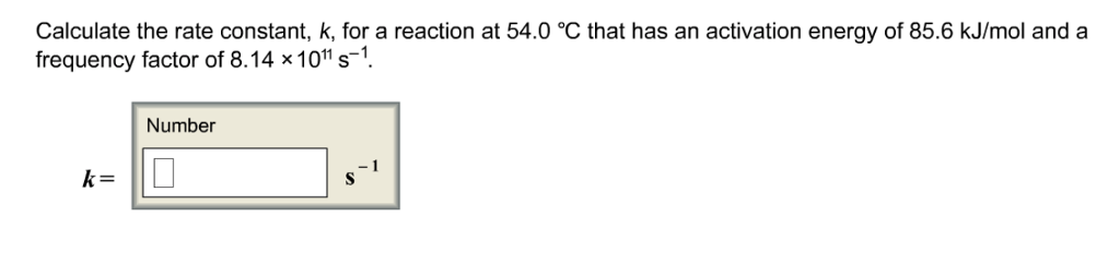 Solved Calculate the rate constant, k, for a reaction at | Chegg.com