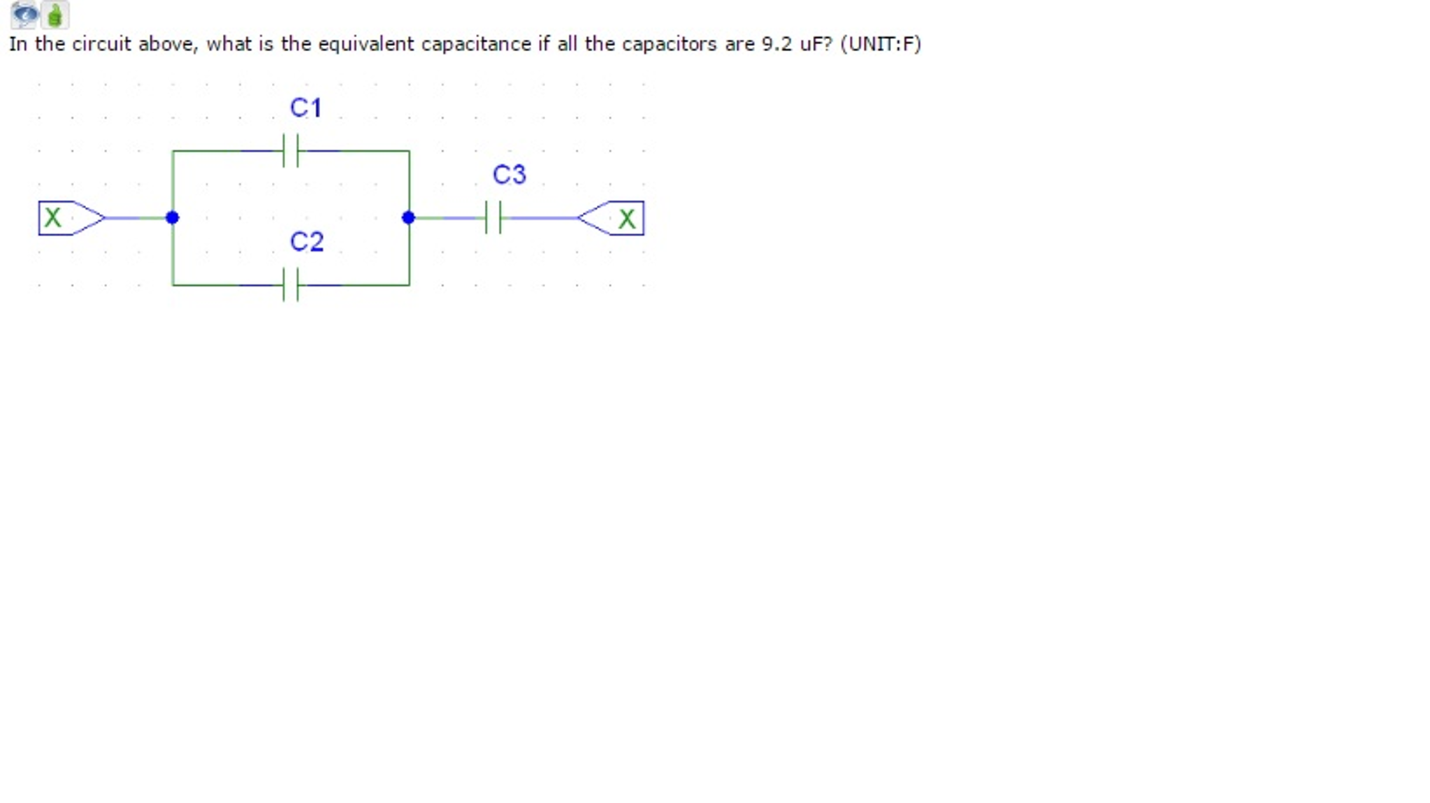 Solved In the circuit above, what is the equivalent | Chegg.com