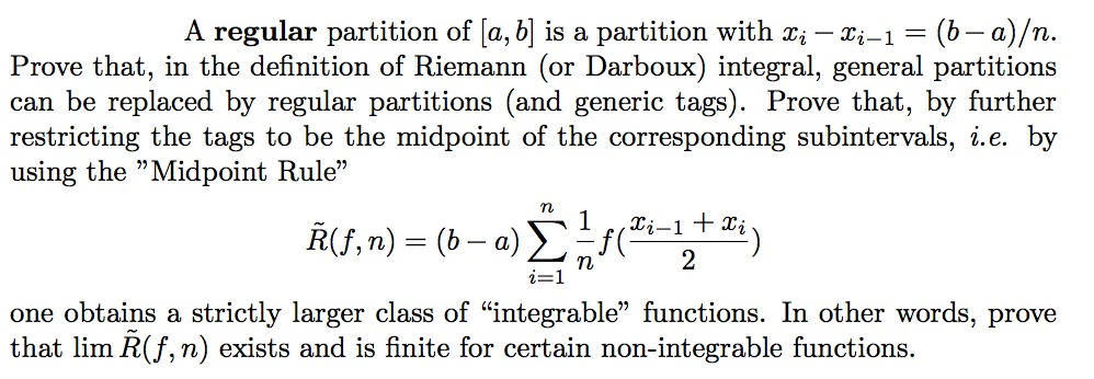 Solved A regular partition of [a, b] is a partition with xi | Chegg.com
