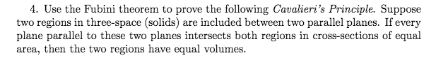 Solved Use The Fubini Theorem To Prove The Following