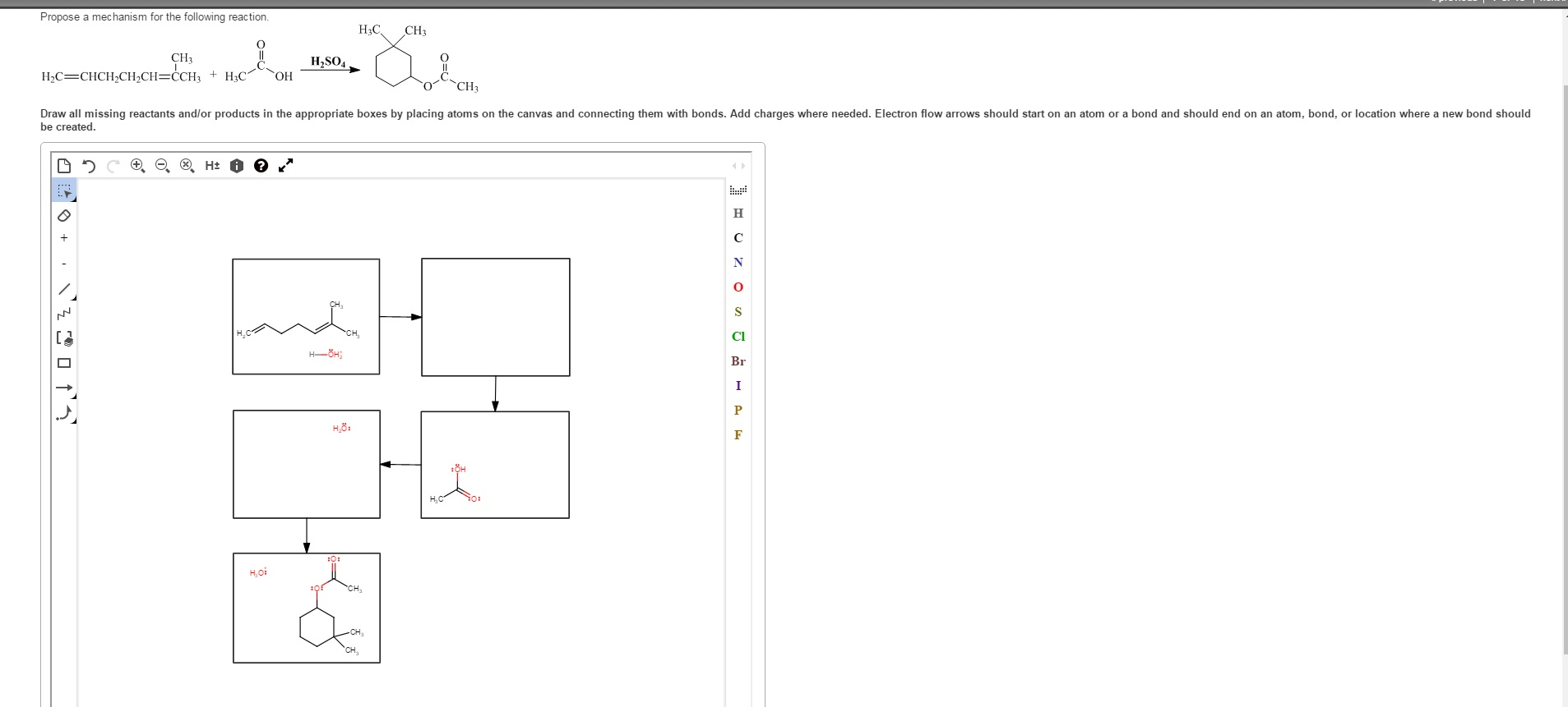 Solved Propose a mechanism for the following reaction. H3C | Chegg.com