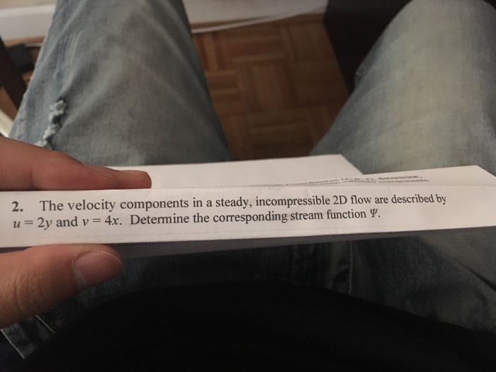 Solved The velocity components in a steady, incompressible | Chegg.com