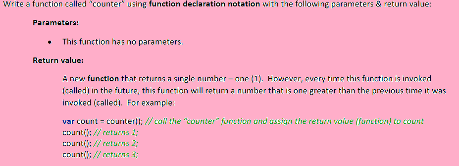 Solved Write A Function Called Counter Using Function