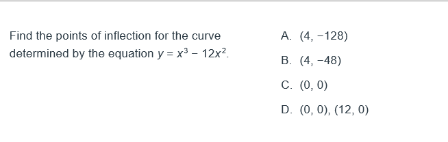 Solved Find the points of inflection for the curve | Chegg.com