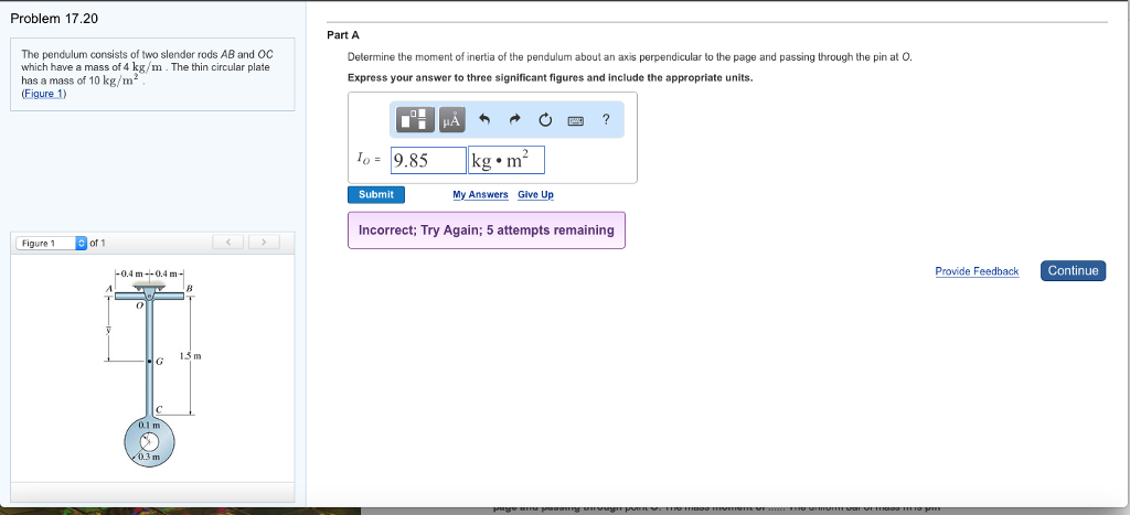 Solved The pendulum consists of two slender rods AB and OC | Chegg.com Solved The pendulum consists of two slender rods AB and OC | Chegg.com