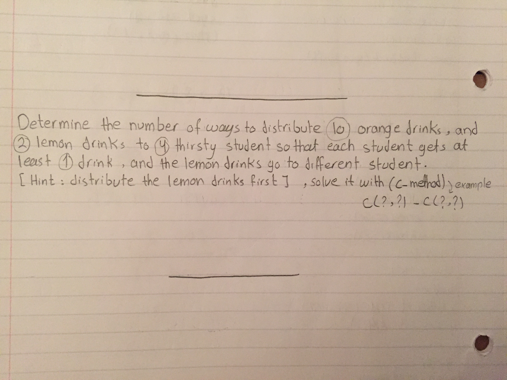 Solved Determine the number of ways to distribute 10 orange | Chegg.com