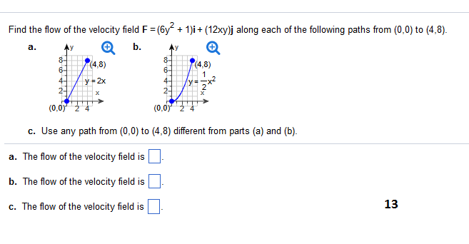 Solved Find the flow of the velocity field F = 6y^2 + 1 i + | Chegg.com