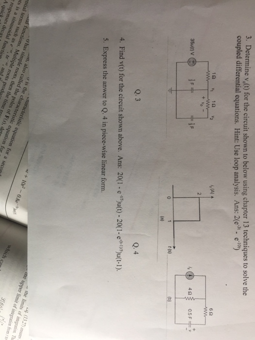 Solved Determine v_0(t) for the circuit shown to below using | Chegg.com