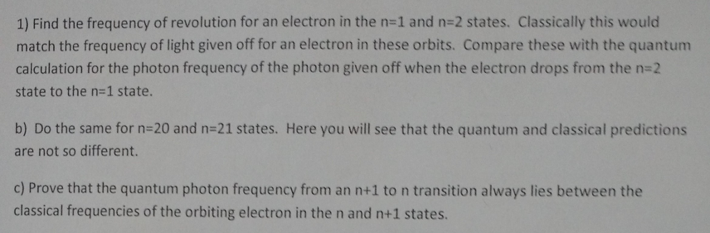 Solved Find the frequency of revolution for an electron in | Chegg.com