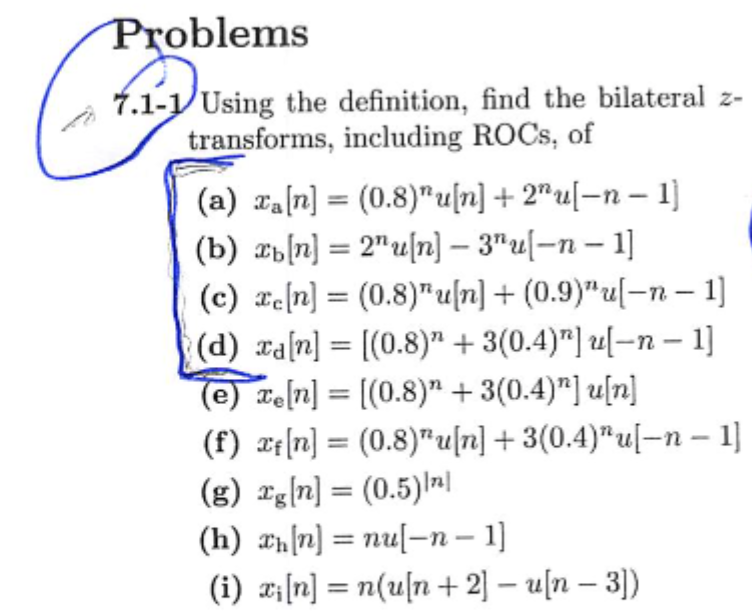 Solved oblems 1-1 Using the definition, find the bilateral | Chegg.com
