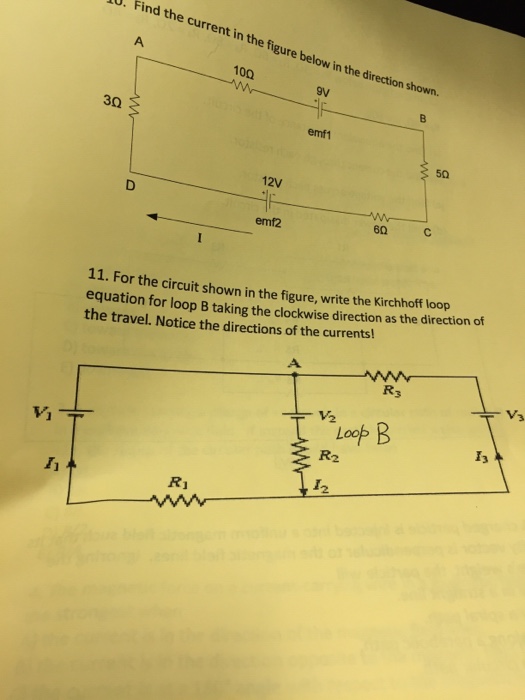 Solved Find the current in the figure below in the direction | Chegg.com