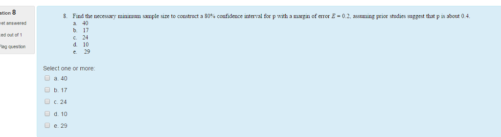 Solved Find the necessary minimum sample size to construct a | Chegg.com