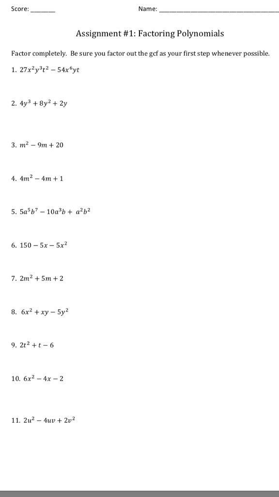 Solved Factor completely. Be sure you factor out the gcf as | Chegg.com
