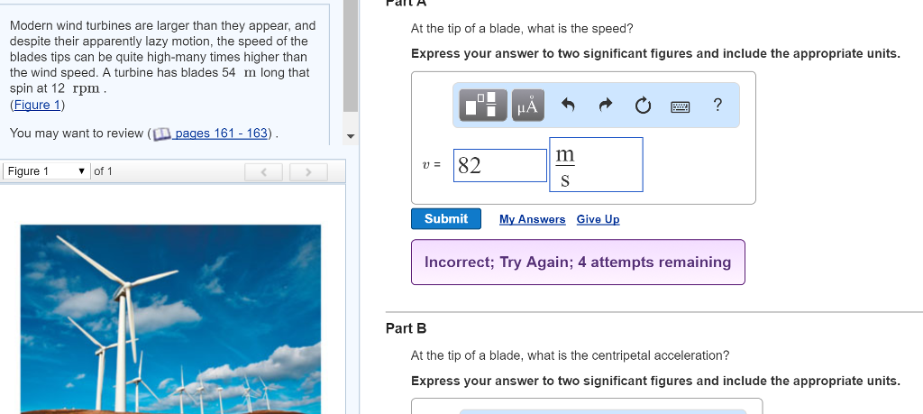Solved aItA Modern wind turbines are larger than they | Chegg.com