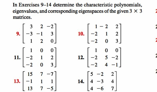 Solved In Exercises 9-14 determine the characteristic | Chegg.com
