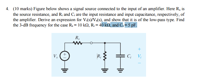 Solved Figure Below Shows A Signal Source Connected To The