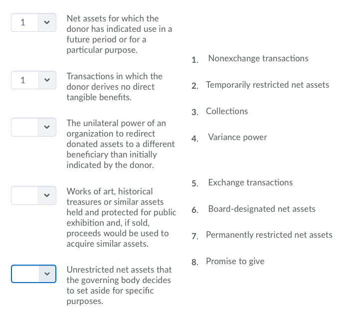 Solved For each of the following definitions, indicate the | Chegg.com