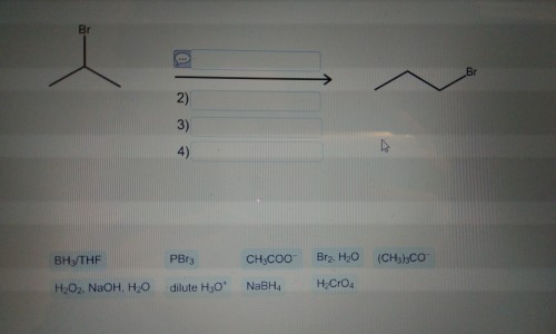 Solved PBr3 CHscoo Brz, H20 (CHsisco BH3 THF H202, NaOH, H2O | Chegg.com