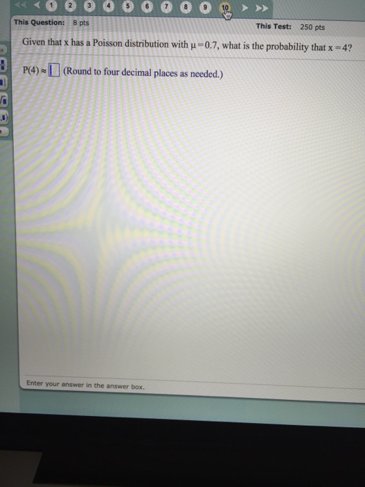 Solved Given that x has a Poisson distribution with mu = | Chegg.com