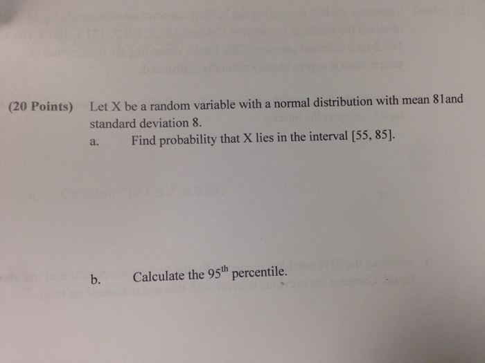 Solved Let X be a random variable with a normal distribution | Chegg.com