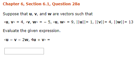 Solved Chapter 6, Section 6.1, Question 28a Suppose that u, | Chegg.com