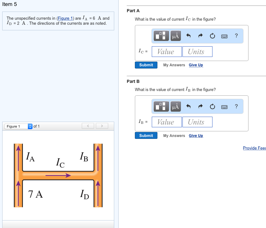 Solved The unspecified currents in (Figure 1) are I_A = 6 A | Chegg.com