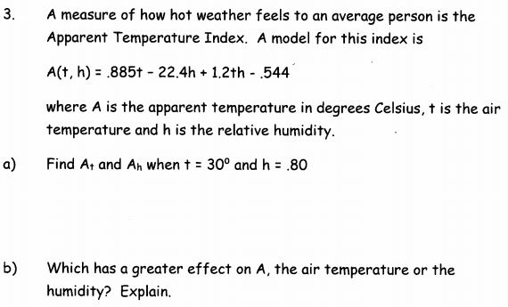 Solved A measure of how hot weather feels to an average | Chegg.com