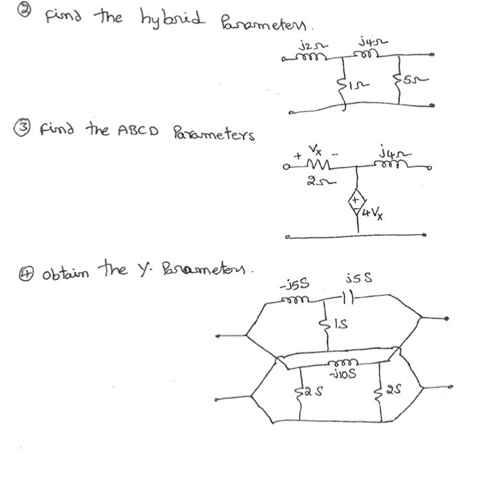 Solved Find the hybrid parameters. Find the ABCD parameters | Chegg.com